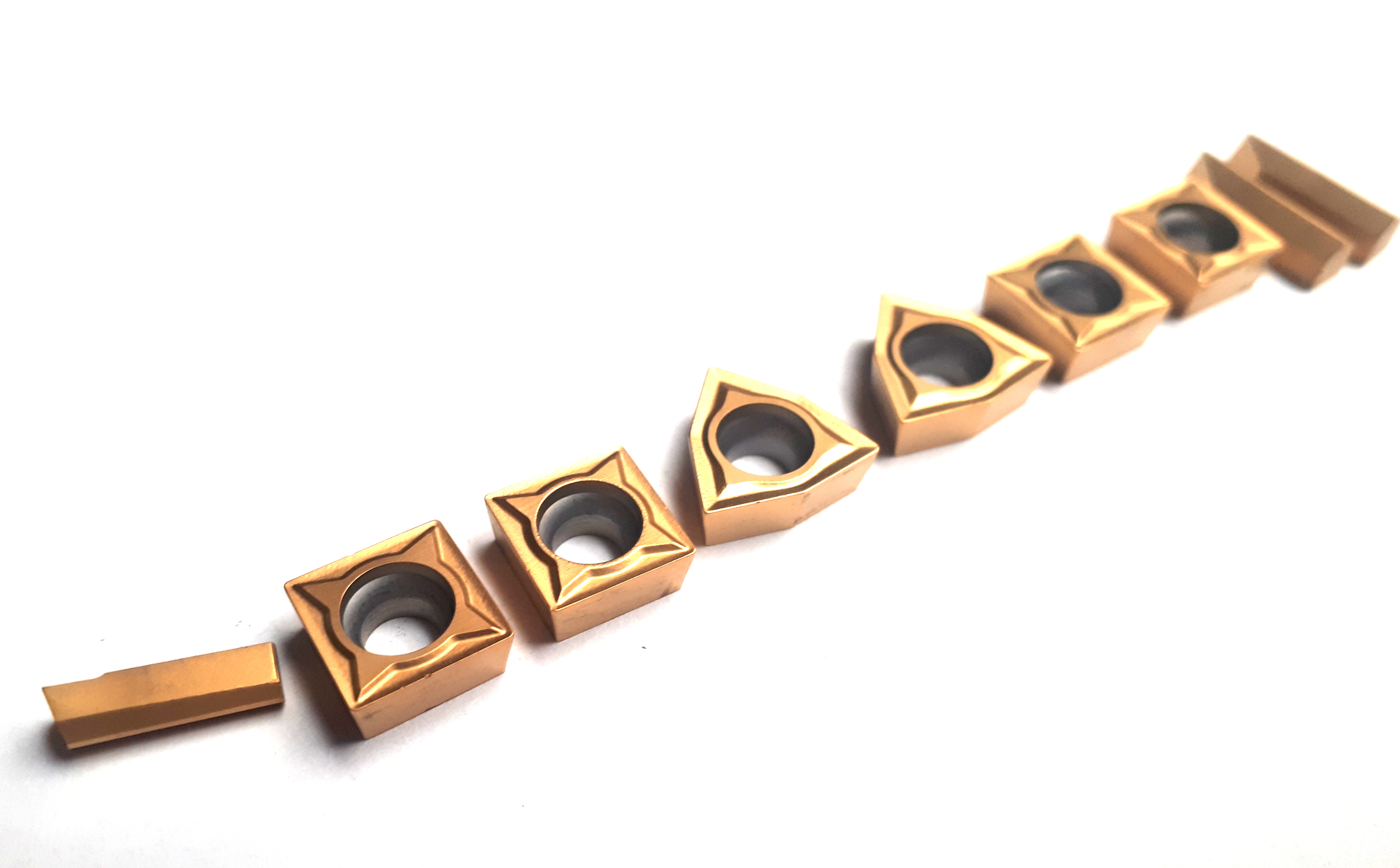 Set of 9pc Inserts for 10mm & 12mm Indexable Carbide Titanium Coated Tools