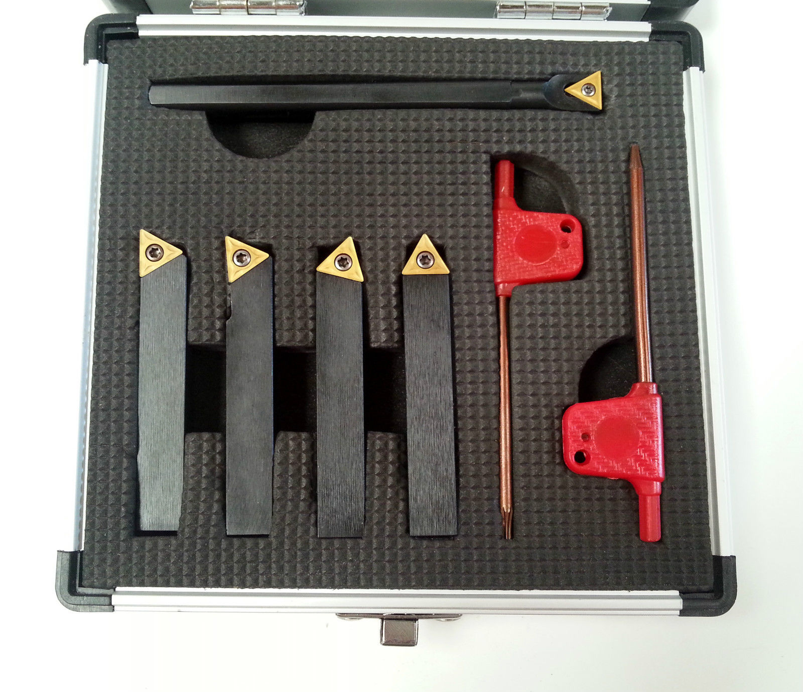 5pcs (Inc. Boring Bar) Indexable Carbide Lathe Tools 12mm set